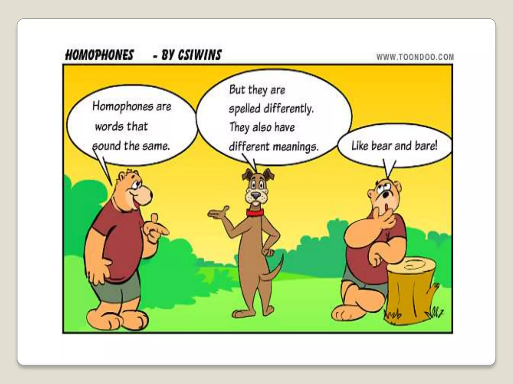 Fun with words: Homophones | PPTX