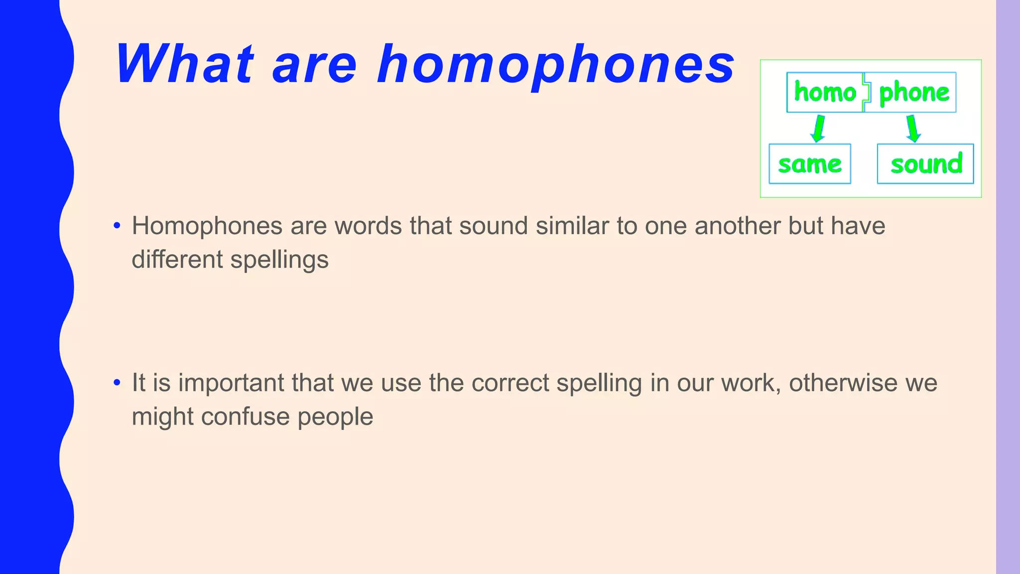 Homophones | PPTX