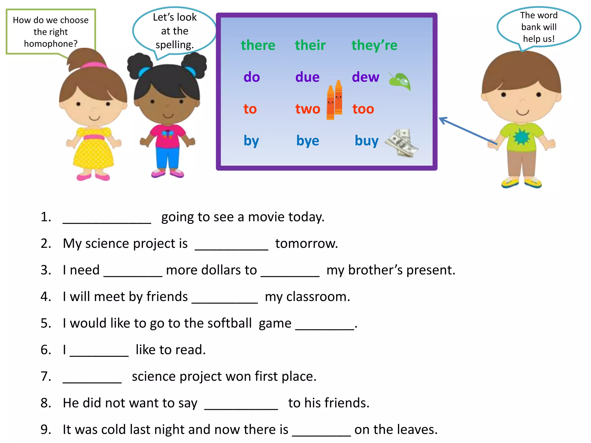Homophones - Words that sound the same but have different meanings | PPTX