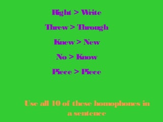 Homophones (1) | PPT