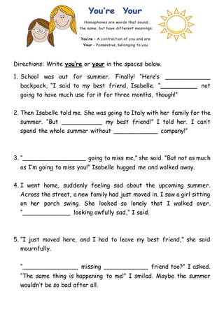 Homophones 2 worksheet | DOCX | Baseball | Sports