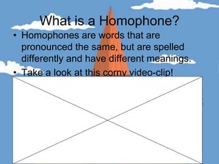 Homophones | PPTX