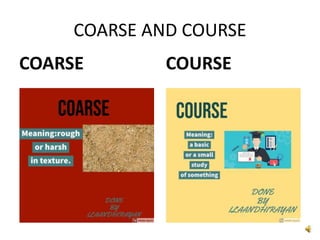 Homophones 32 words | PPT