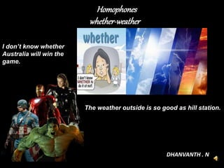 Homophones 32 words | PPT