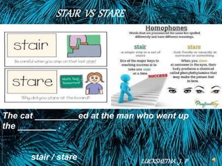 Homophones 32 words | PPTX