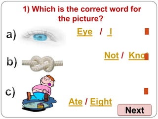 Homophones and homographs | PPTX