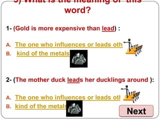 Homophones and homographs | PPTX