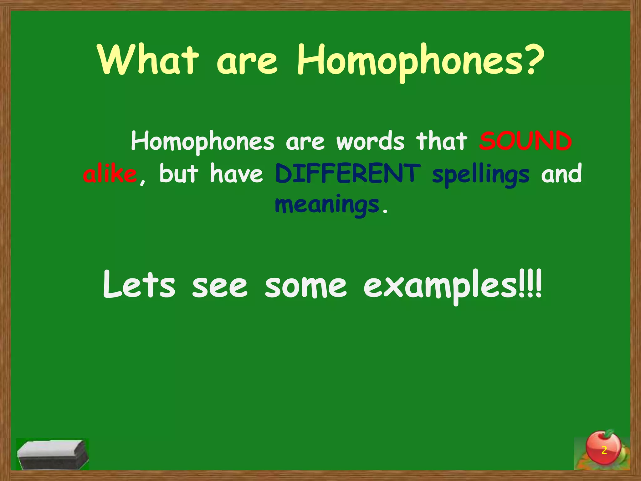 Homophones And Homographs | PPTX