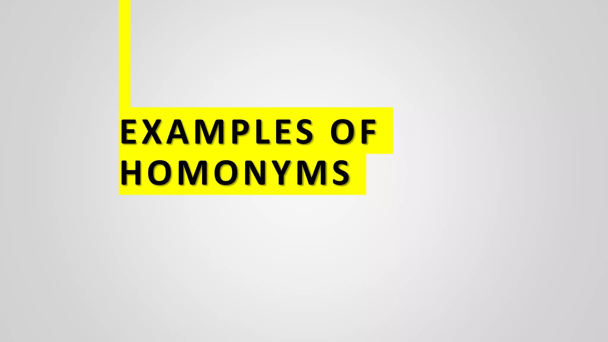 Homophones and homonyms | PPTX