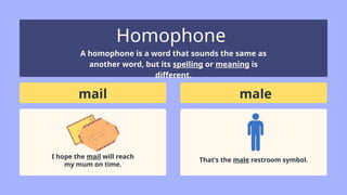 Homophones and Sound Alike Words Education Presentation in Purple ...