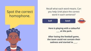Homophones and Sound Alike Words Education Presentation in Purple ...