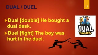 Homophones & homonyms | PPTX