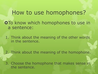 Homophones | PPT