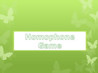 Homophones | PPT