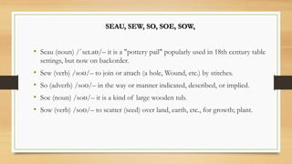 Homophones | PDF
