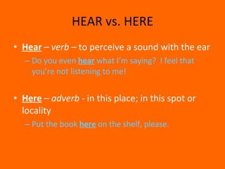 Homophones Powerpoint | PPT