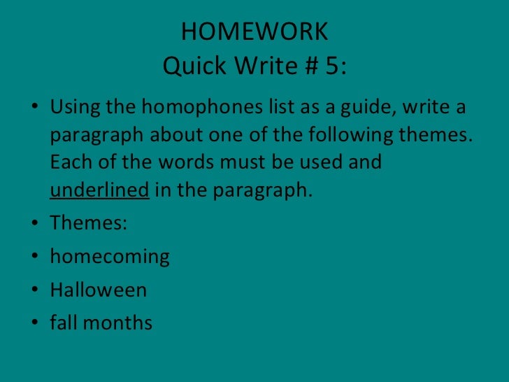 Homophones Powerpoint