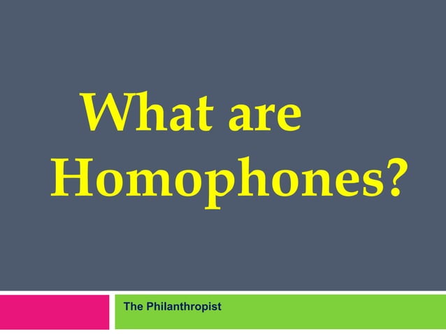Homophones ppt | PPT