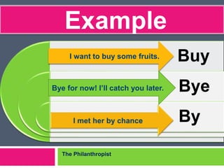 Homophones ppt | PPT