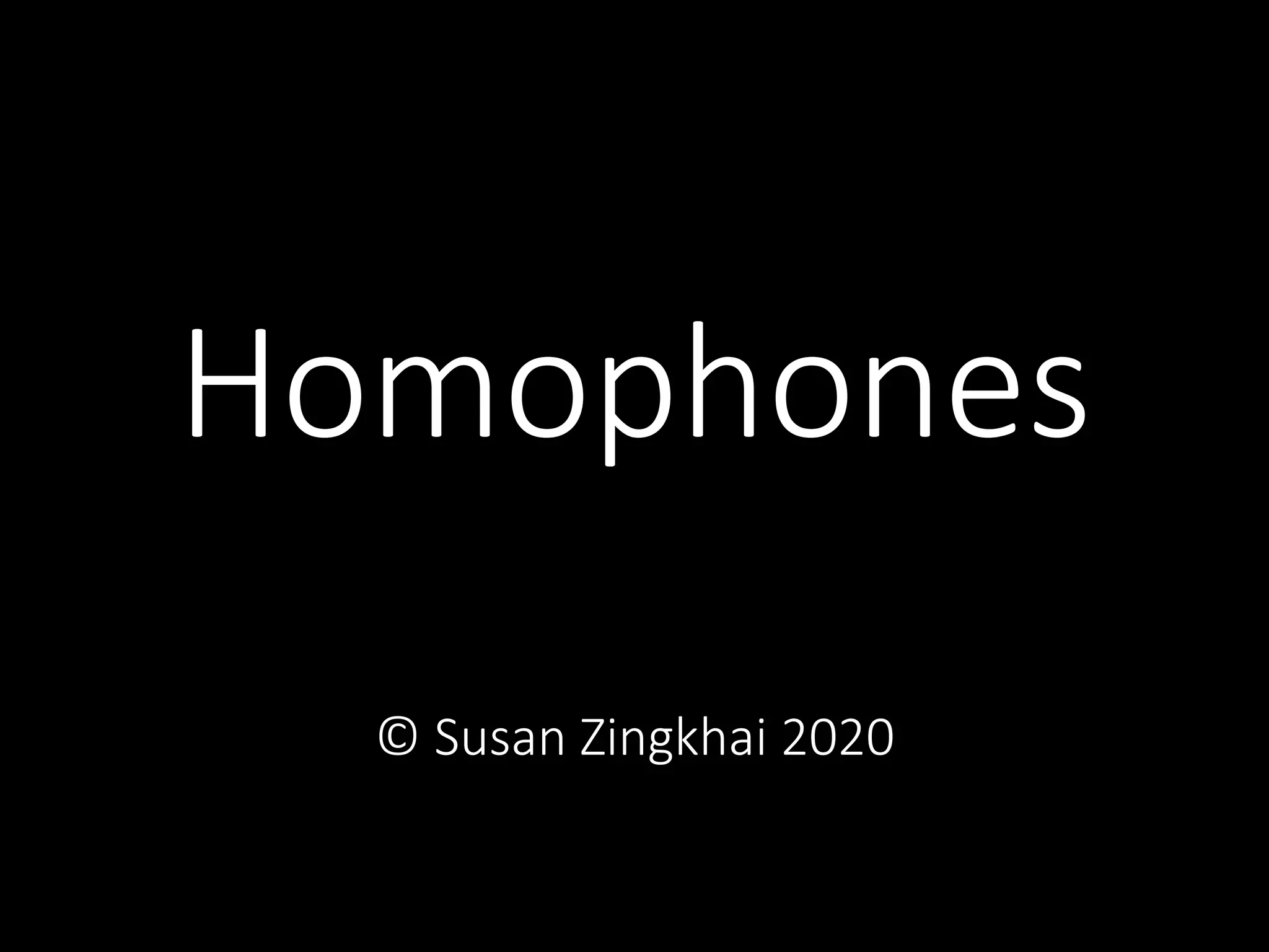 Homophones ppt | PPTX
