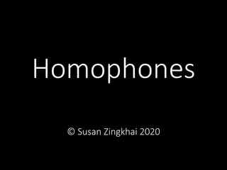 Homophones ppt | PPTX