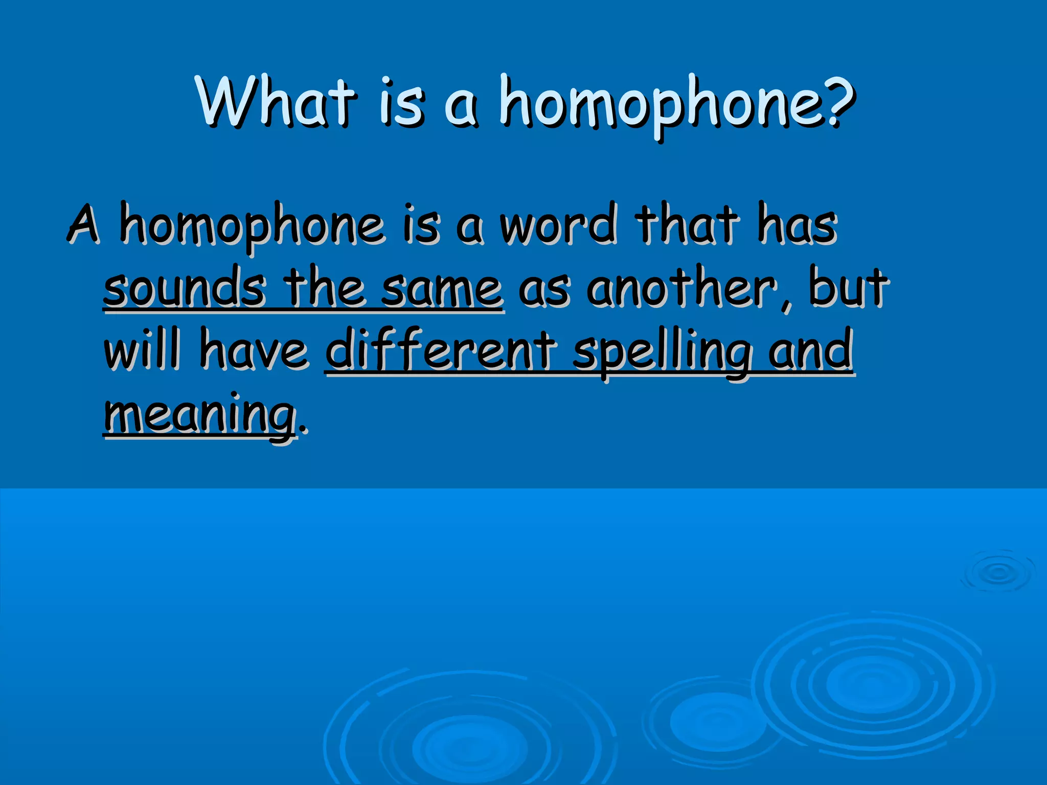 Homophones | PPT