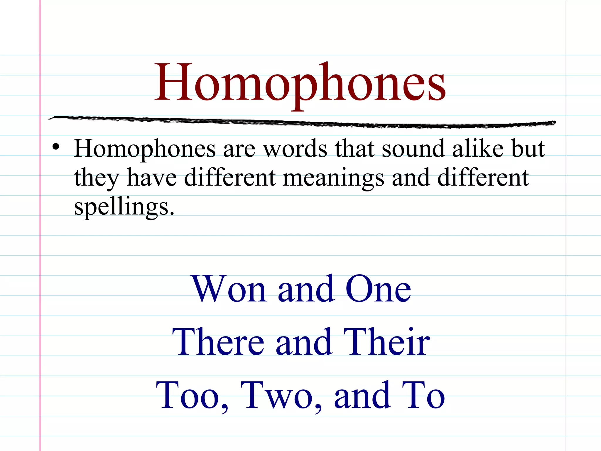 Homophones vs homographs_ppt | PPT