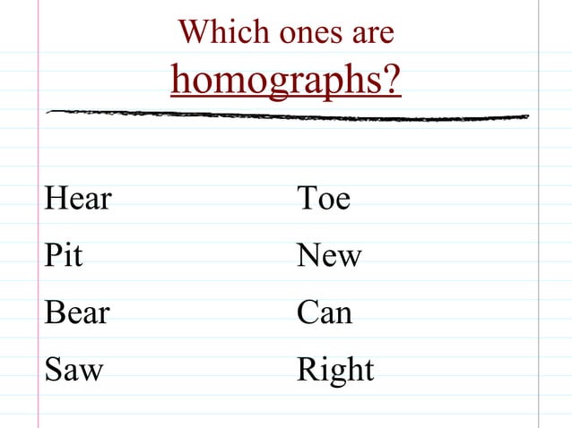 Homophones vs homographs_ppt | PPT