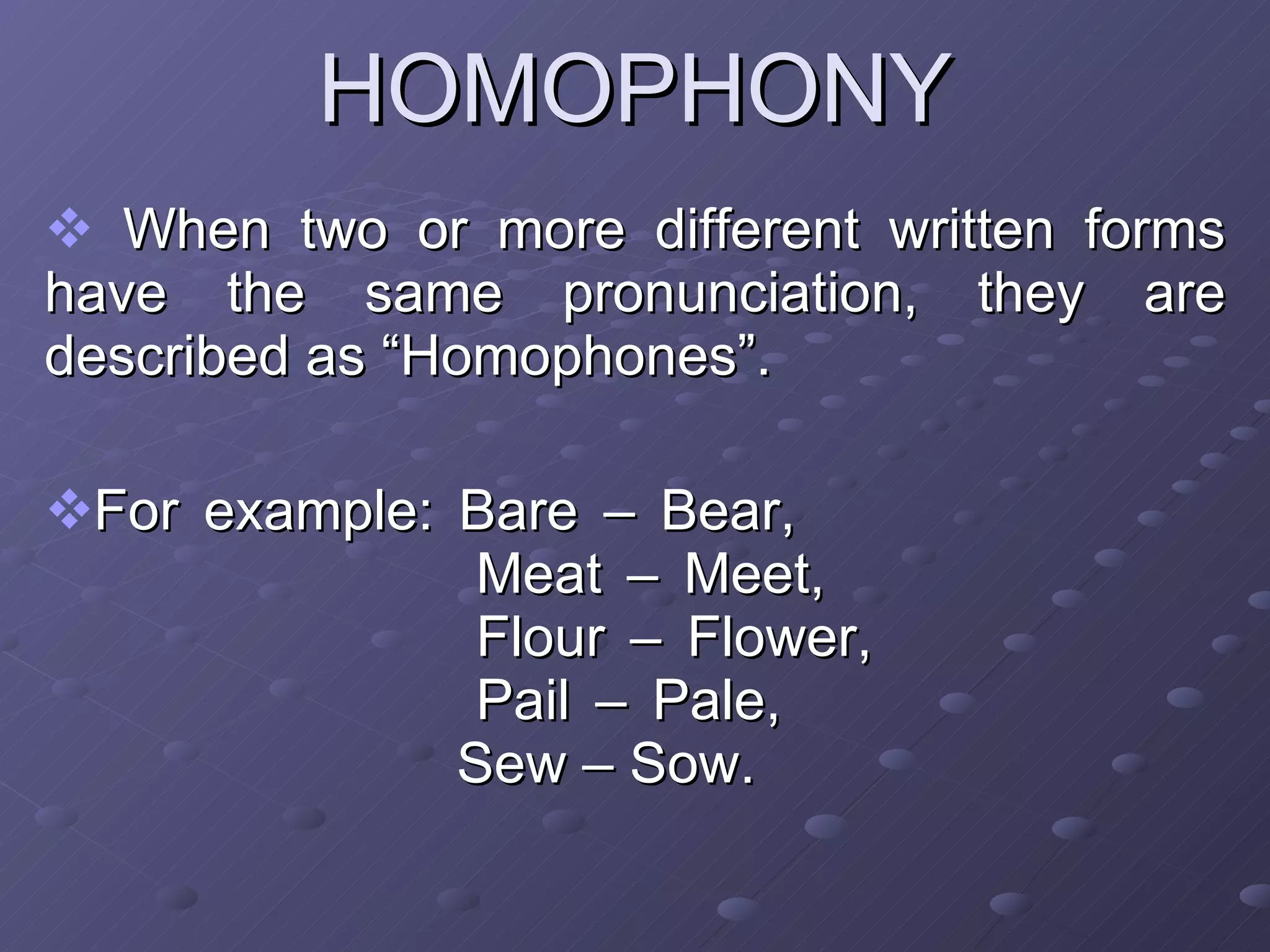 Homophony By Asif | PPT