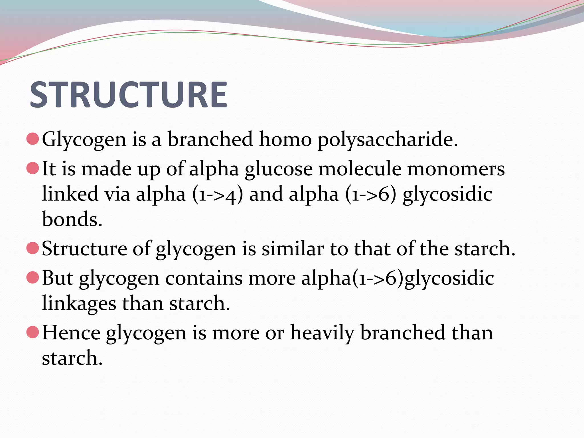 Homopolysaccharide glycogen | PPTX