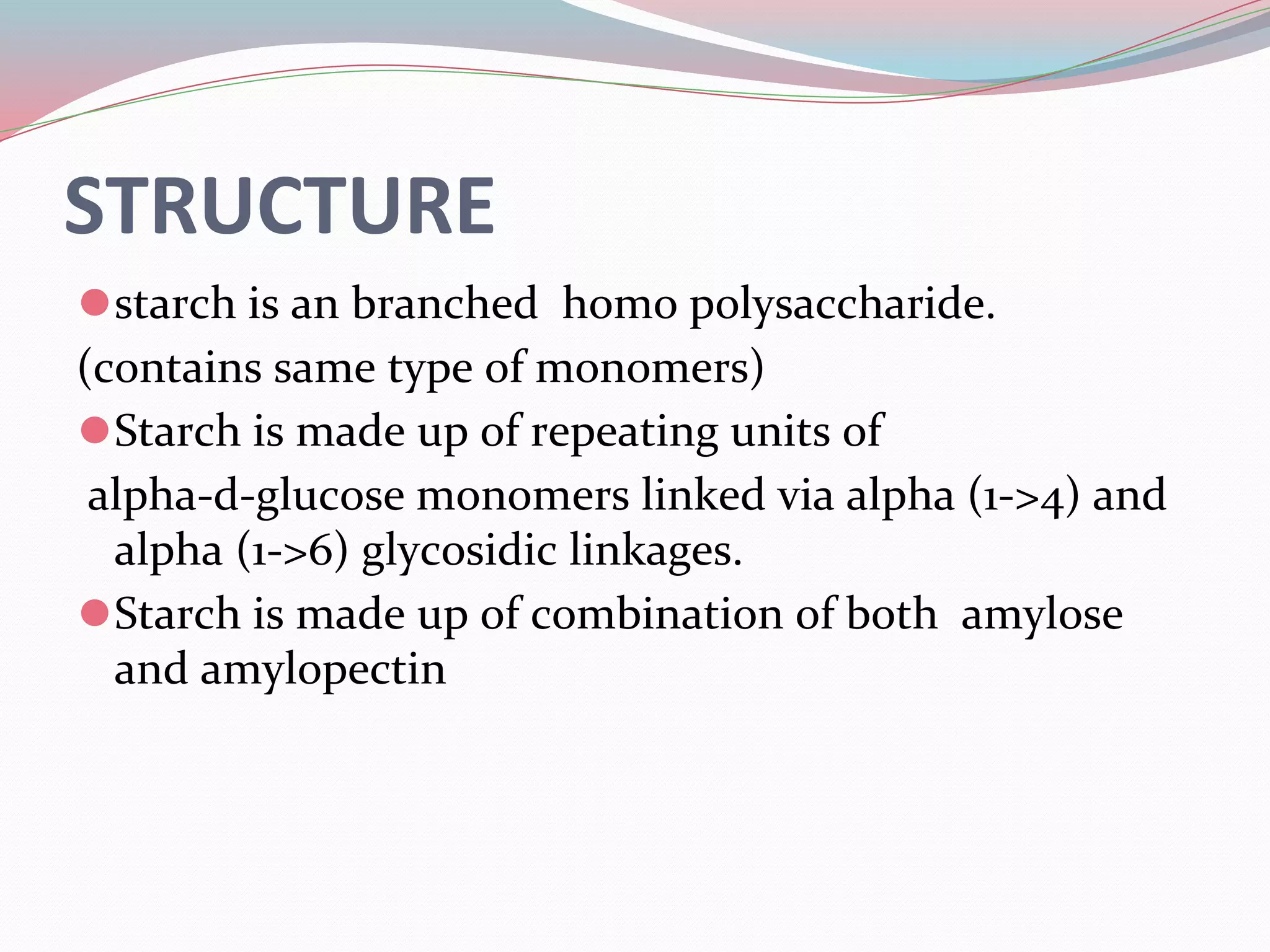 Homopolysaccharide starch | PPTX