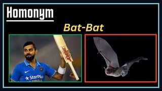 Homonyms, homophones,homographs nglish ppt | PPTX