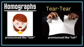 Homonyms, homophones,homographs nglish ppt | PPTX