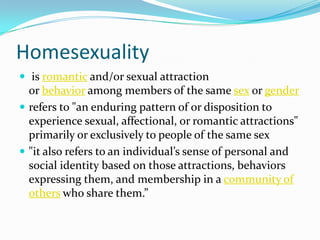 Homosexual | PPTX