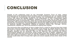 HOMOSEXUALITY: NEITHER UNNATURAL NOR CRIMINAL; AN ANALYTICAL RESEARCH ...