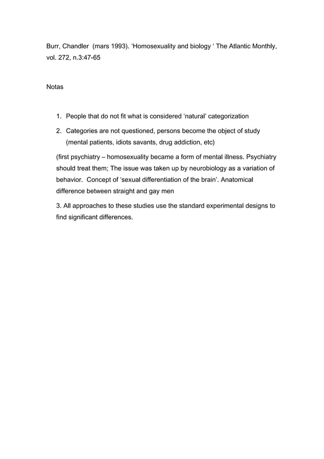 Homosexuality and biology | DOC