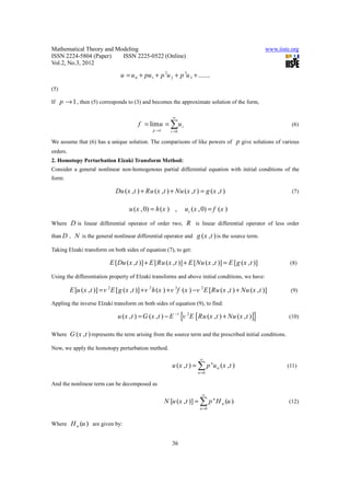 Homotopy perturbation and elzaki transform for solving nonlinear partial differential equations ...