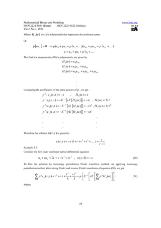 Homotopy perturbation and elzaki transform for solving nonlinear partial differential equations ...