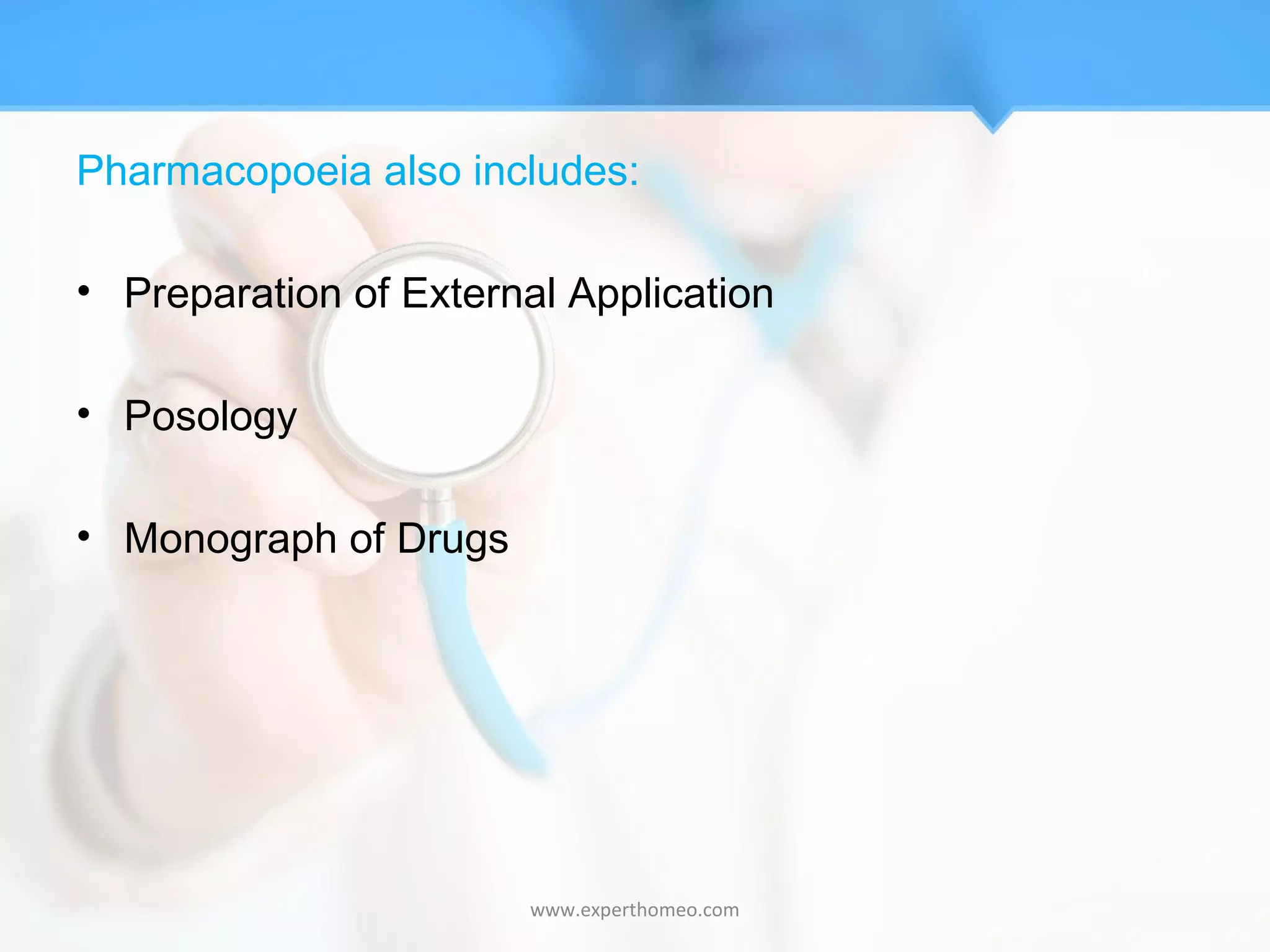 Homoeopathic Pharmacopoeia | PPT