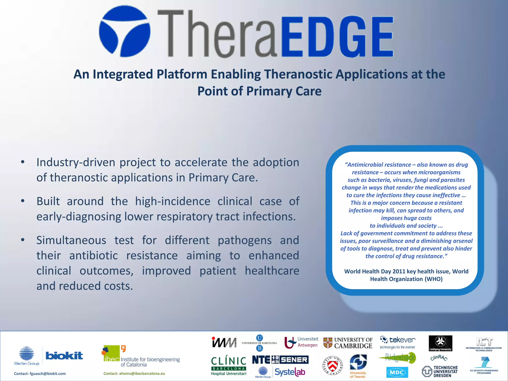 Homs, Antoni - TheraEDGE: An integrated platform enabling theranostic ...
