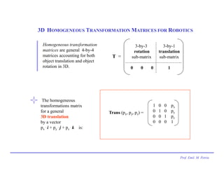Homogrneous Transformation Matrix ppt presentation | PDF | 3-D Graphics | Computer Software and ...