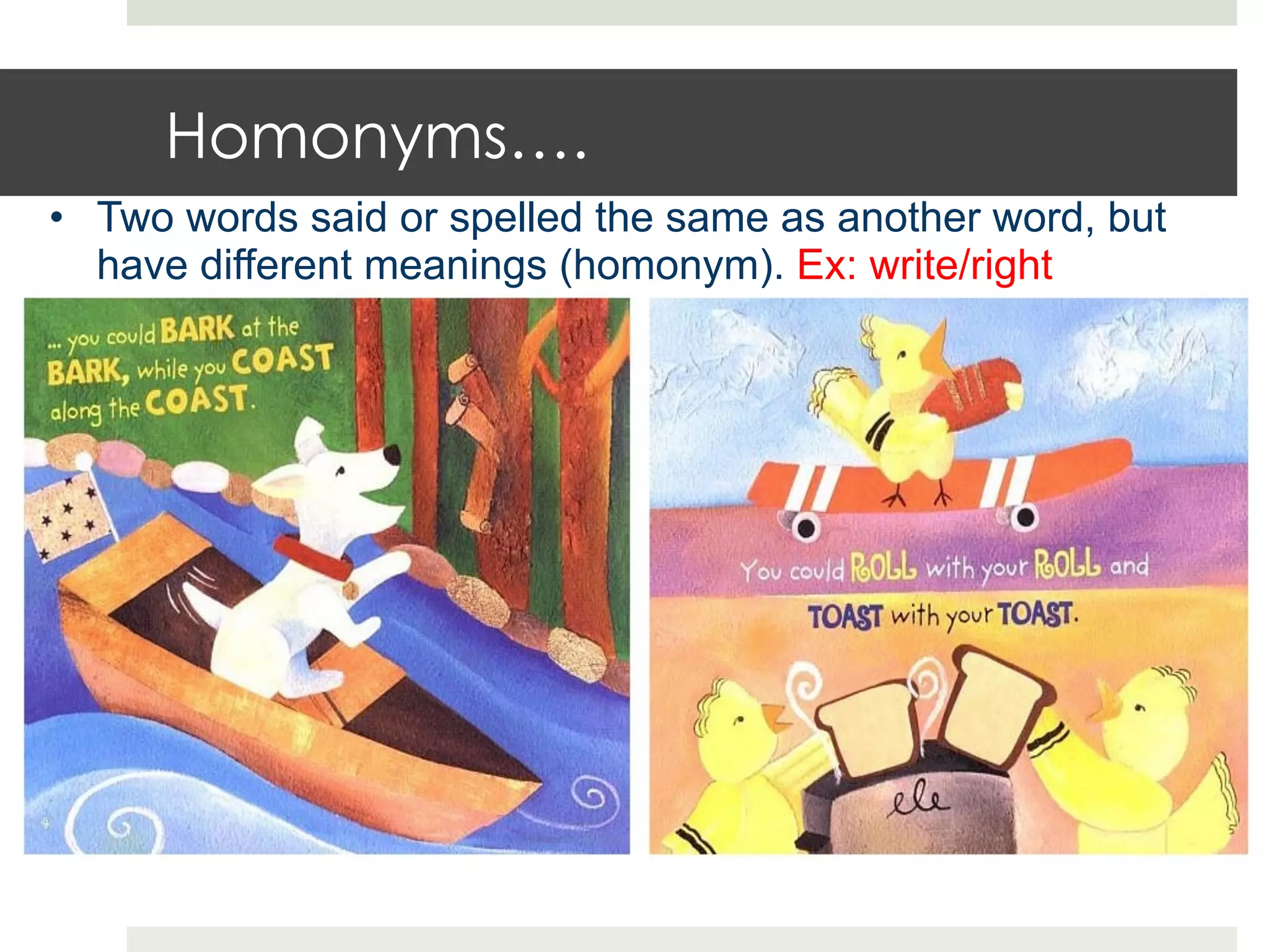 Homophones homographs & homonyms list with examples PDF | PDF | Musical ...