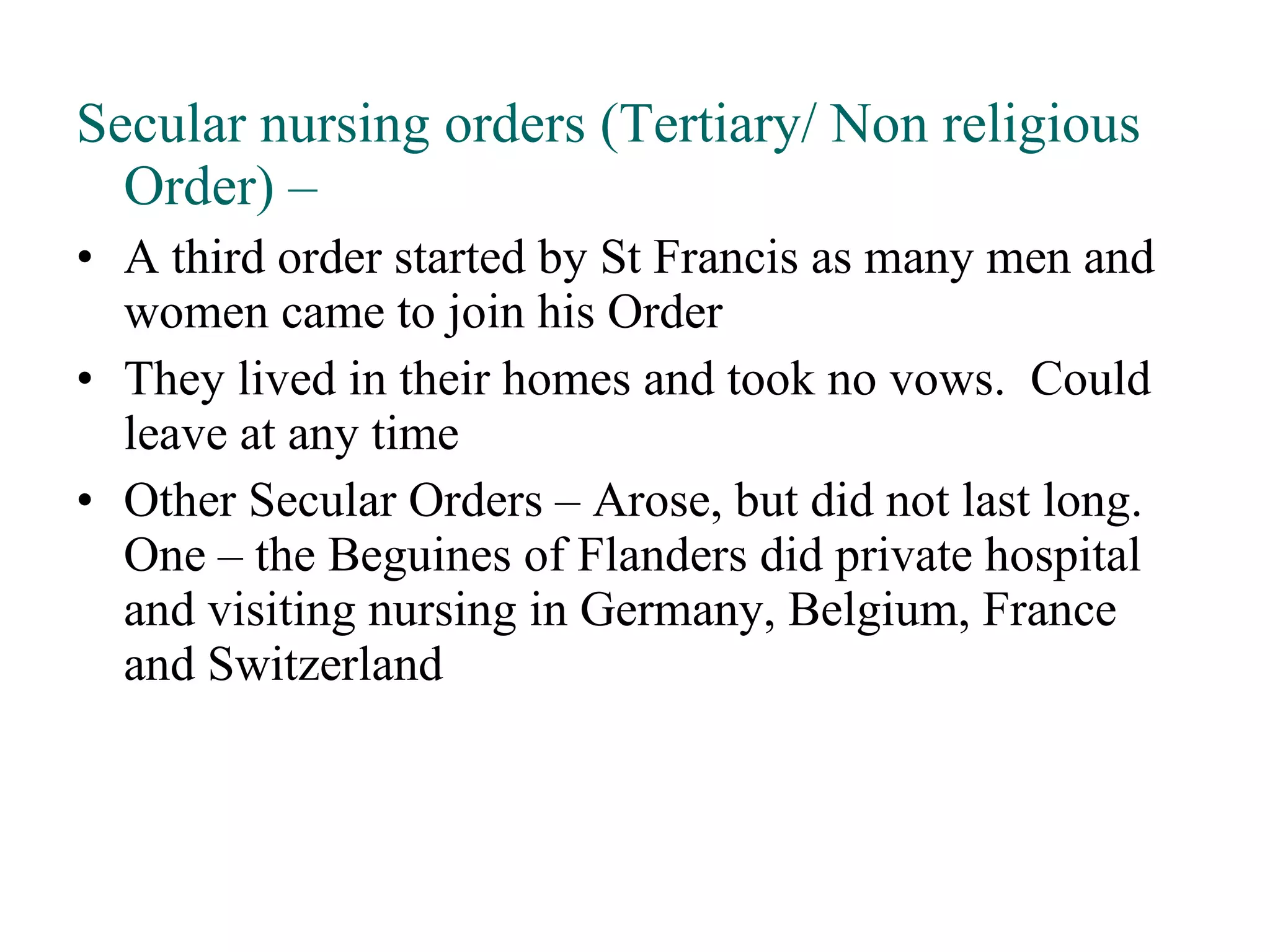 History of Nursing - Midieval Era | PPT