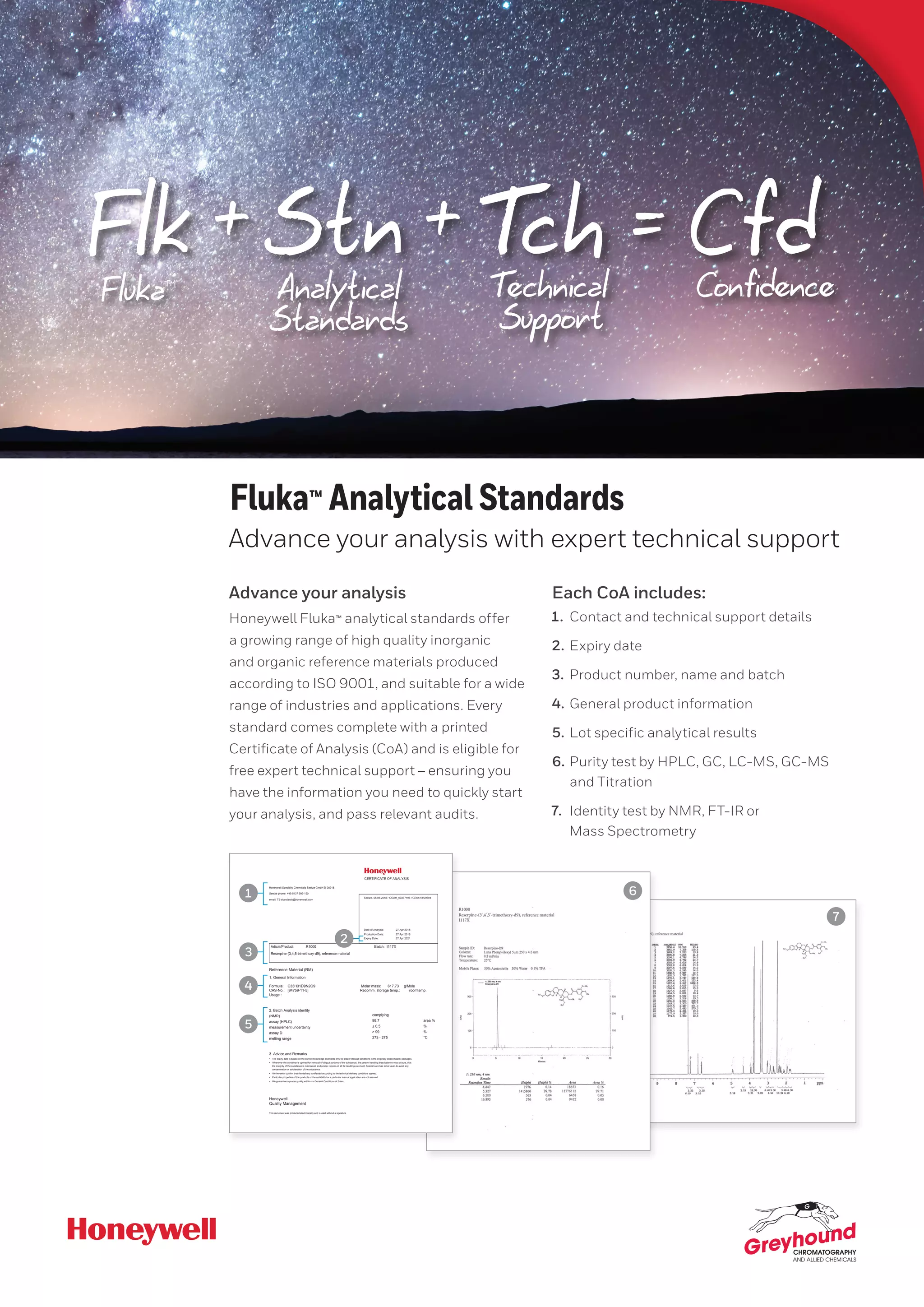 Honeywell Fluka Analytical Standards | PDF