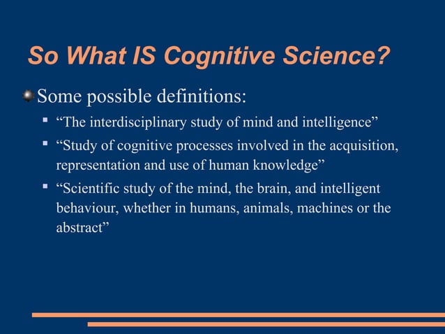 Overview and history of cognitive science | PPT | Artificial Intelligence | Technology & Computing