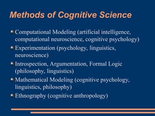 Overview and history of cognitive science | PPT | Artificial Intelligence | Technology & Computing