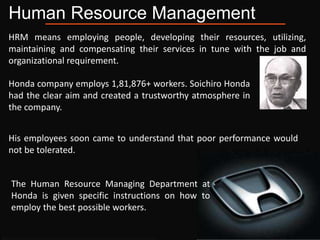 Honda-Management and Technical Aspects | PPTX