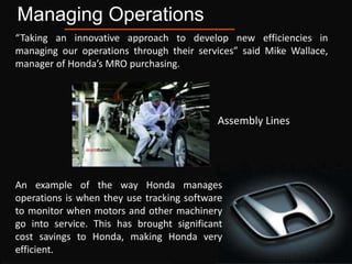 Honda-Management and Technical Aspects | PPTX
