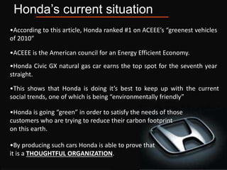 Honda-Management and Technical Aspects | PPTX