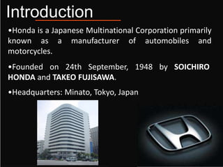 Honda-Management and Technical Aspects | PPTX